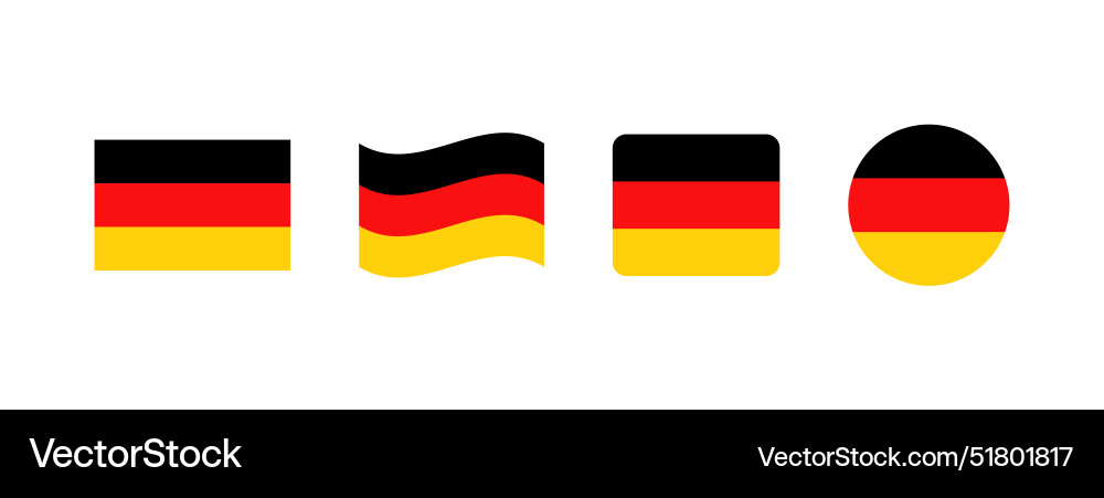 Germany flag set of germany flags Royalty Free Vector Image
