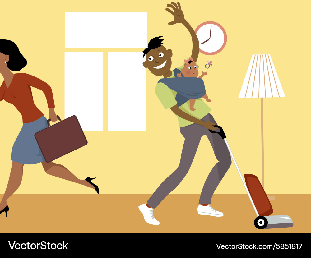 New breadwinner in the family Royalty Free Vector Image