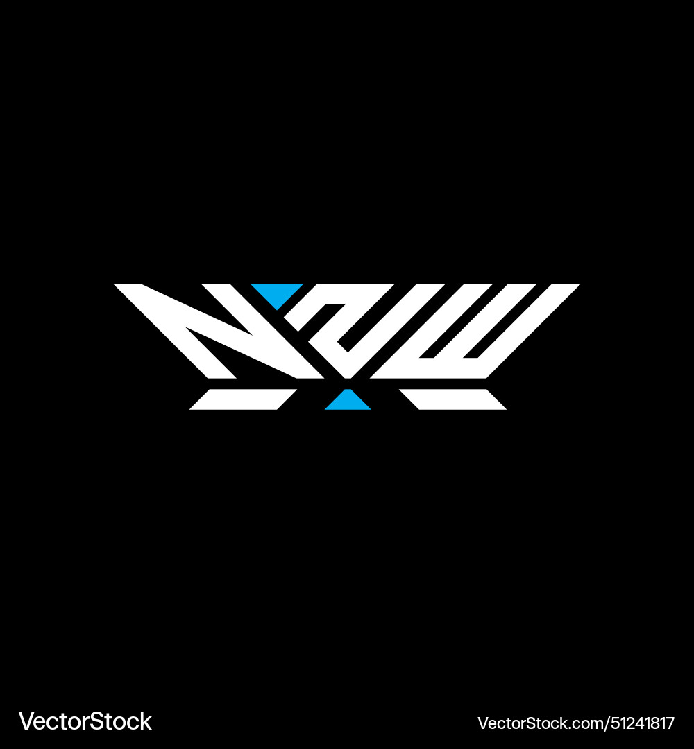 Nnw letter logo design nnw simple and modern logo Vector Image