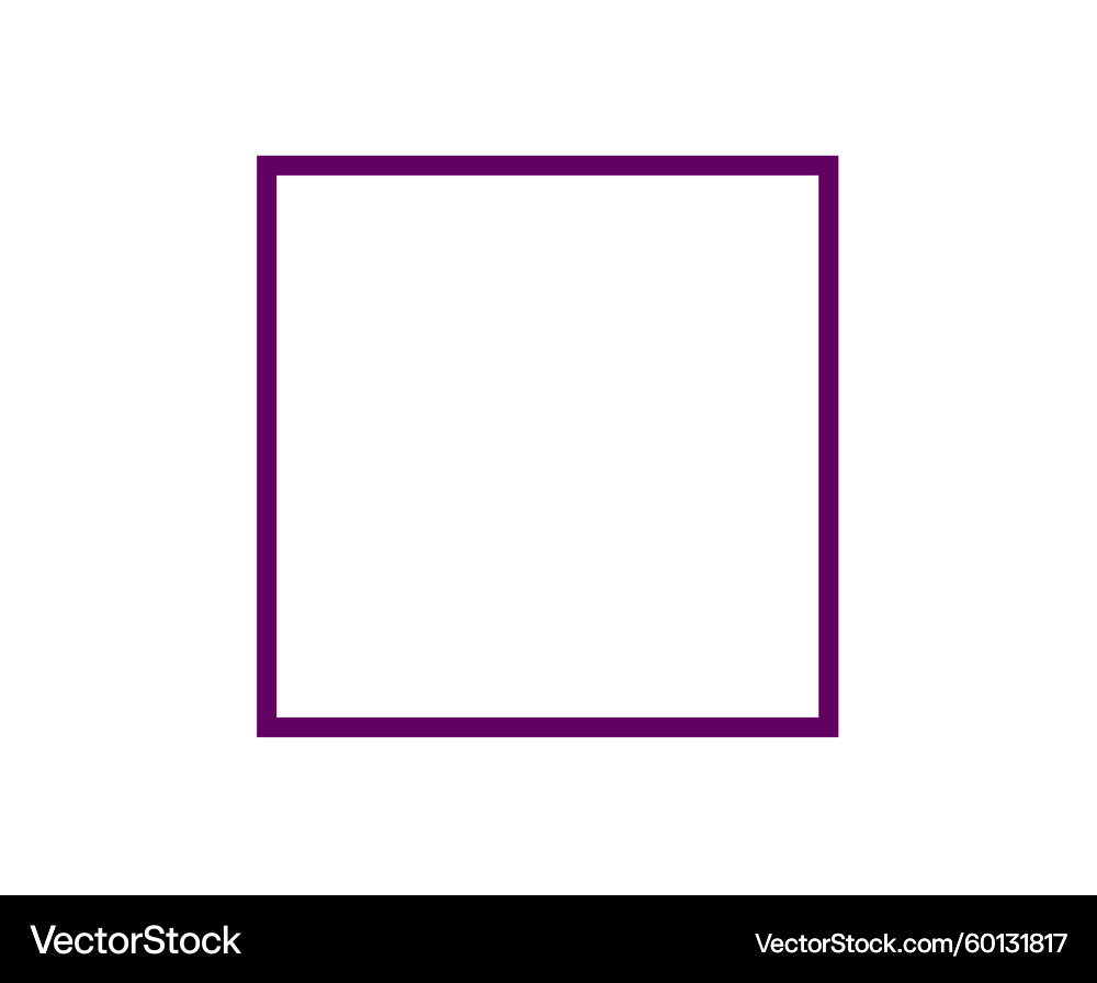 Purple Square Outline Shape – Royalty-Free Vector | VectorStock