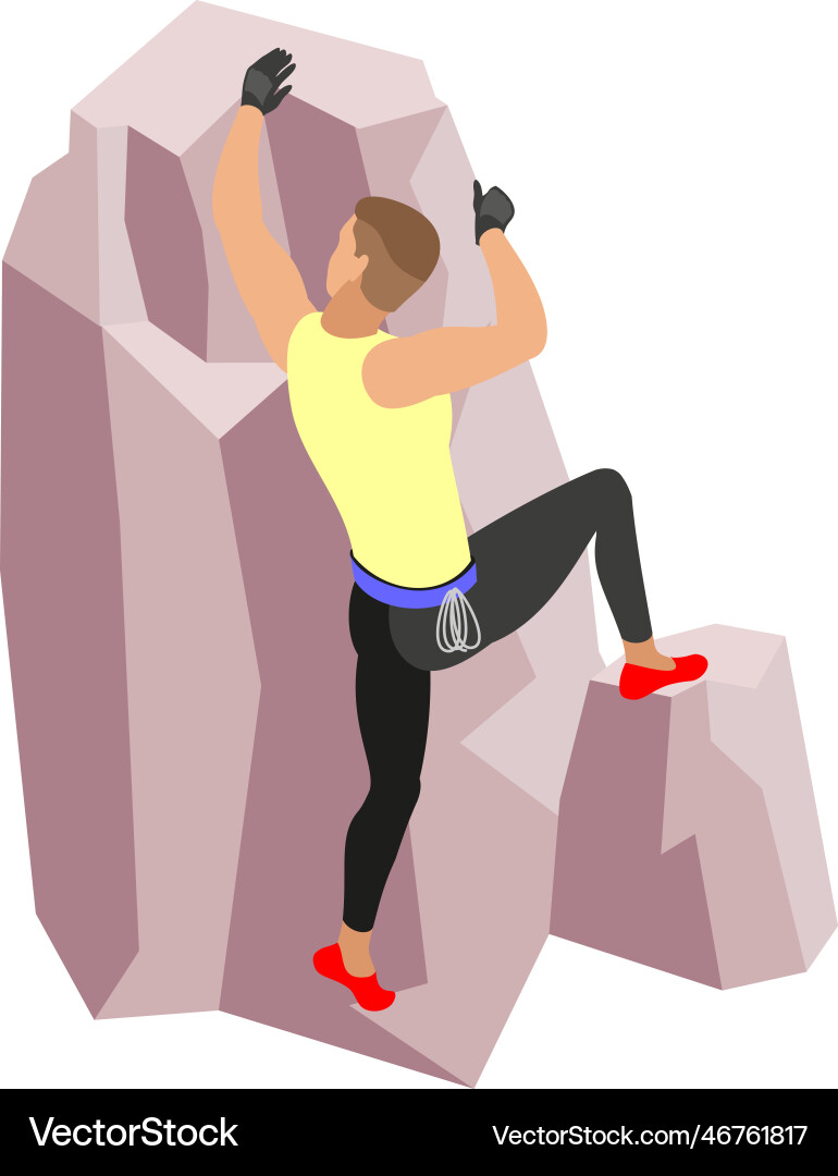 Rock climber icon Royalty Free Vector Image - VectorStock
