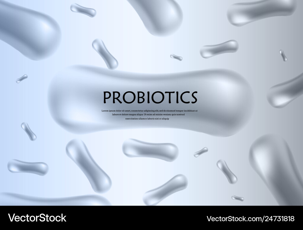 Probiotics bacteria Royalty Free Vector Image - VectorStock