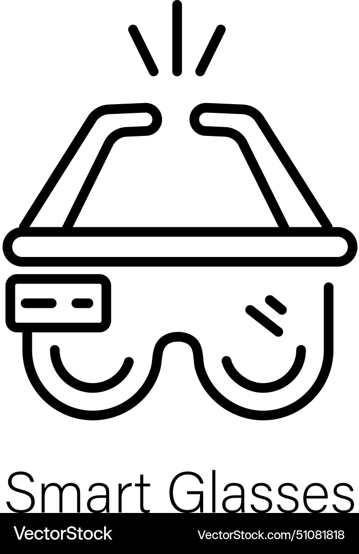 Smart glasses Royalty Free Vector Image - VectorStock