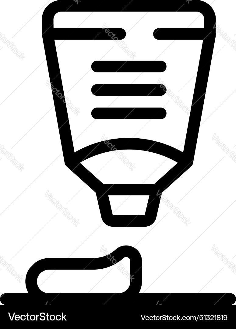 Black and white toothpaste tube icon Royalty Free Vector
