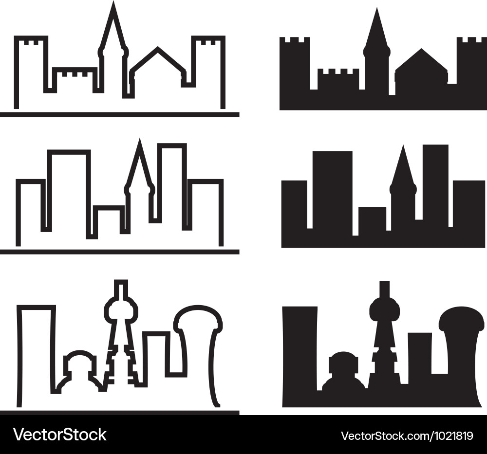 City evolution Royalty Free Vector Image - VectorStock