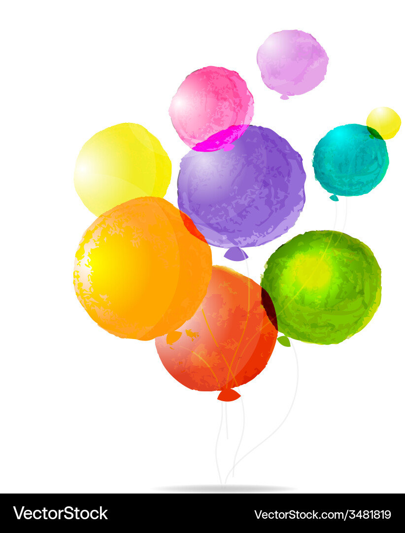 Color balloons Royalty Free Vector Image - VectorStock