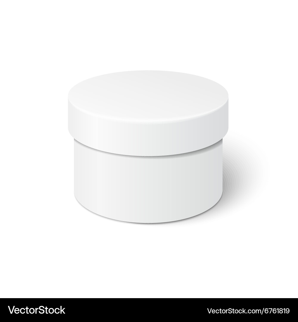 Cylindrical box template Royalty Free Vector Image