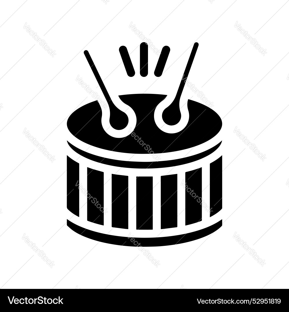 Drum icon isolated on white background Royalty Free Vector