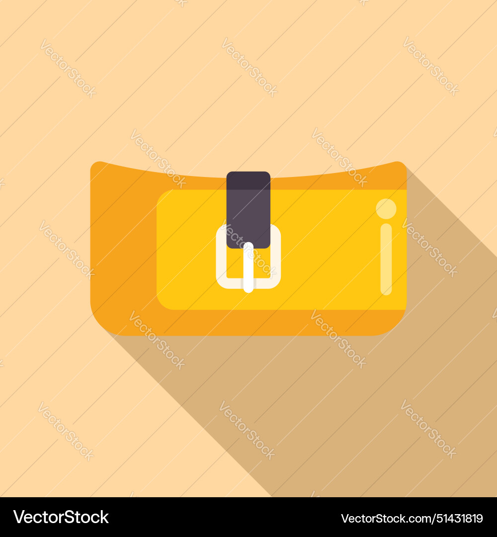 Flat design wallet icon with shadow Royalty Free Vector