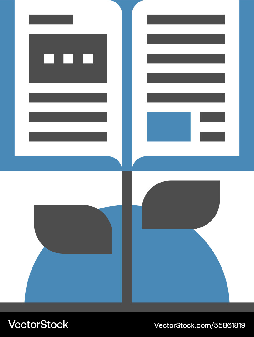 Knowledge growth flat web icon concept Royalty Free Vector