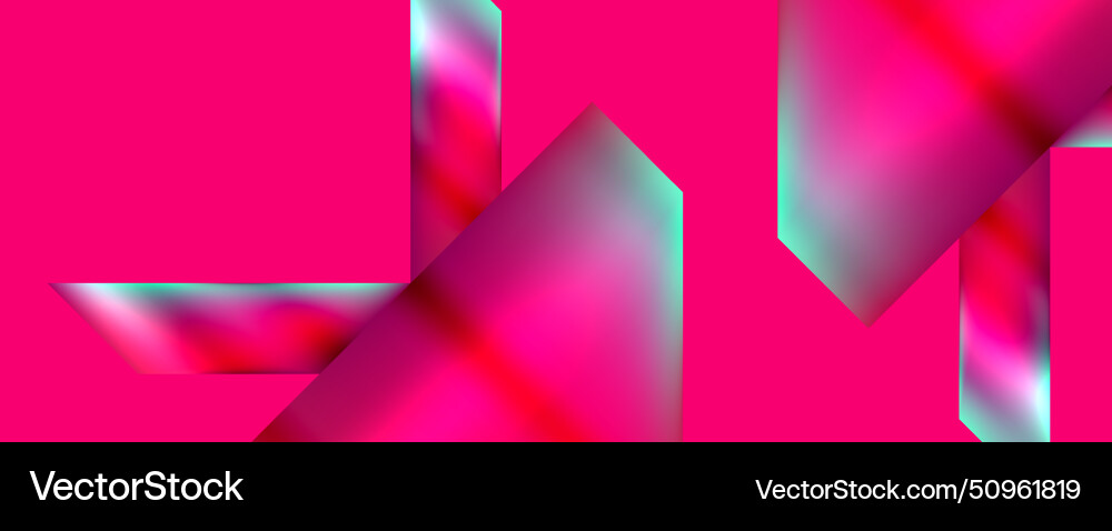 Neon color abstract geometric shapes background Vector Image