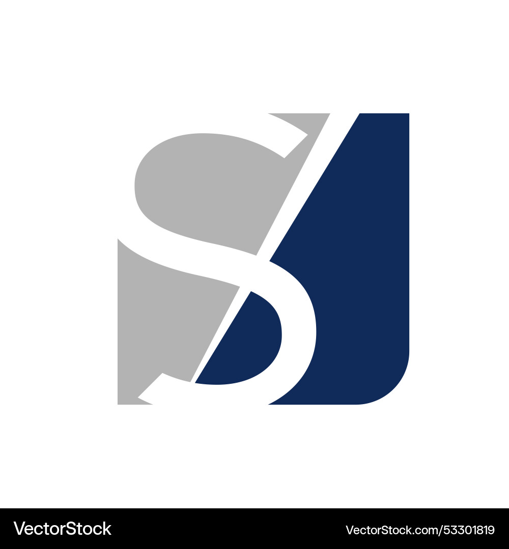 New style square letter s logo element icon Vector Image