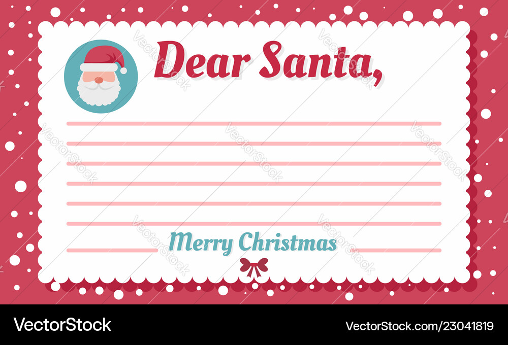 Santa letter concept background flat style Vector Image