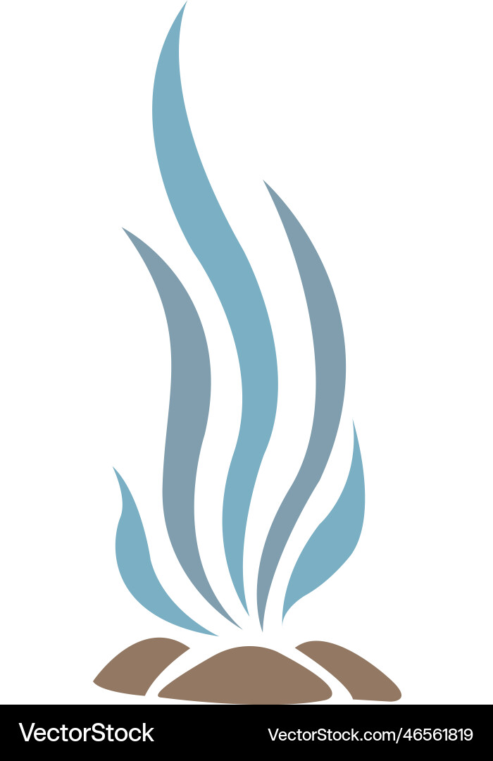 Seaweed coral and sea grass flat design Royalty Free Vector