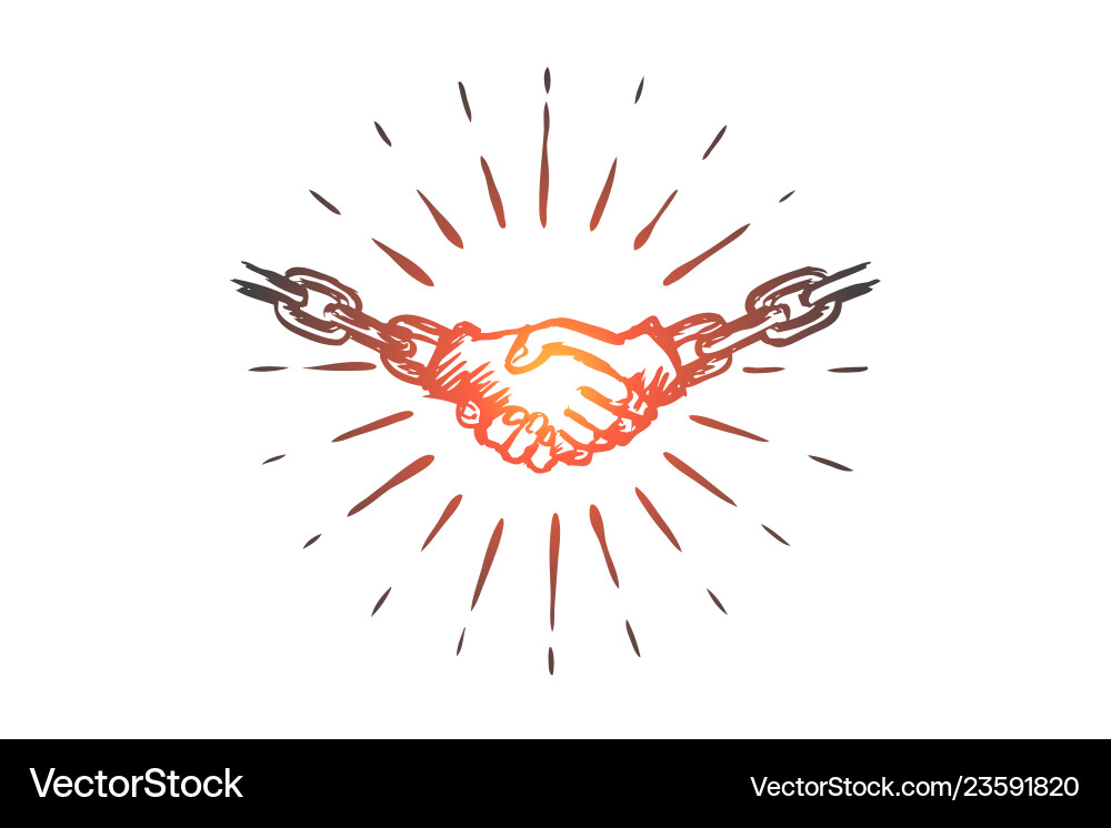 Connect contract agreement partnership Royalty Free Vector