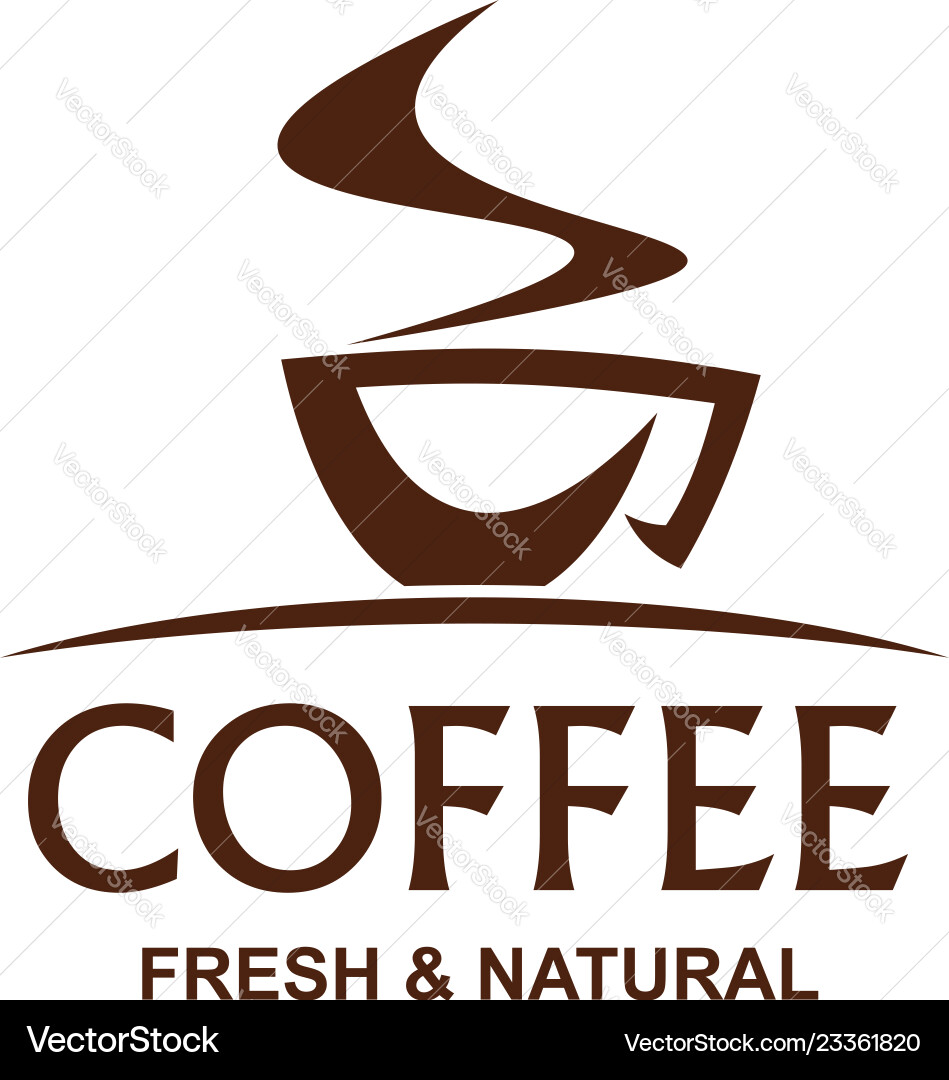 Cup of coffee sign Royalty Free Vector Image - VectorStock