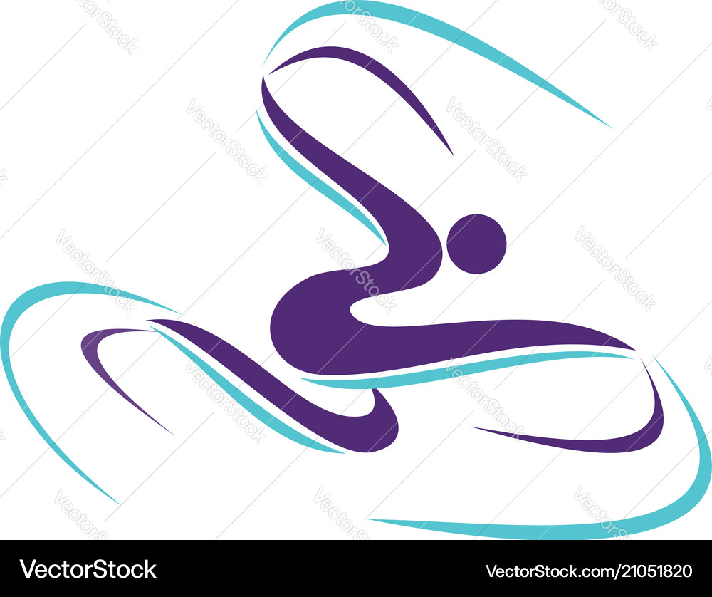 Dance movement logo design template Royalty Free Vector