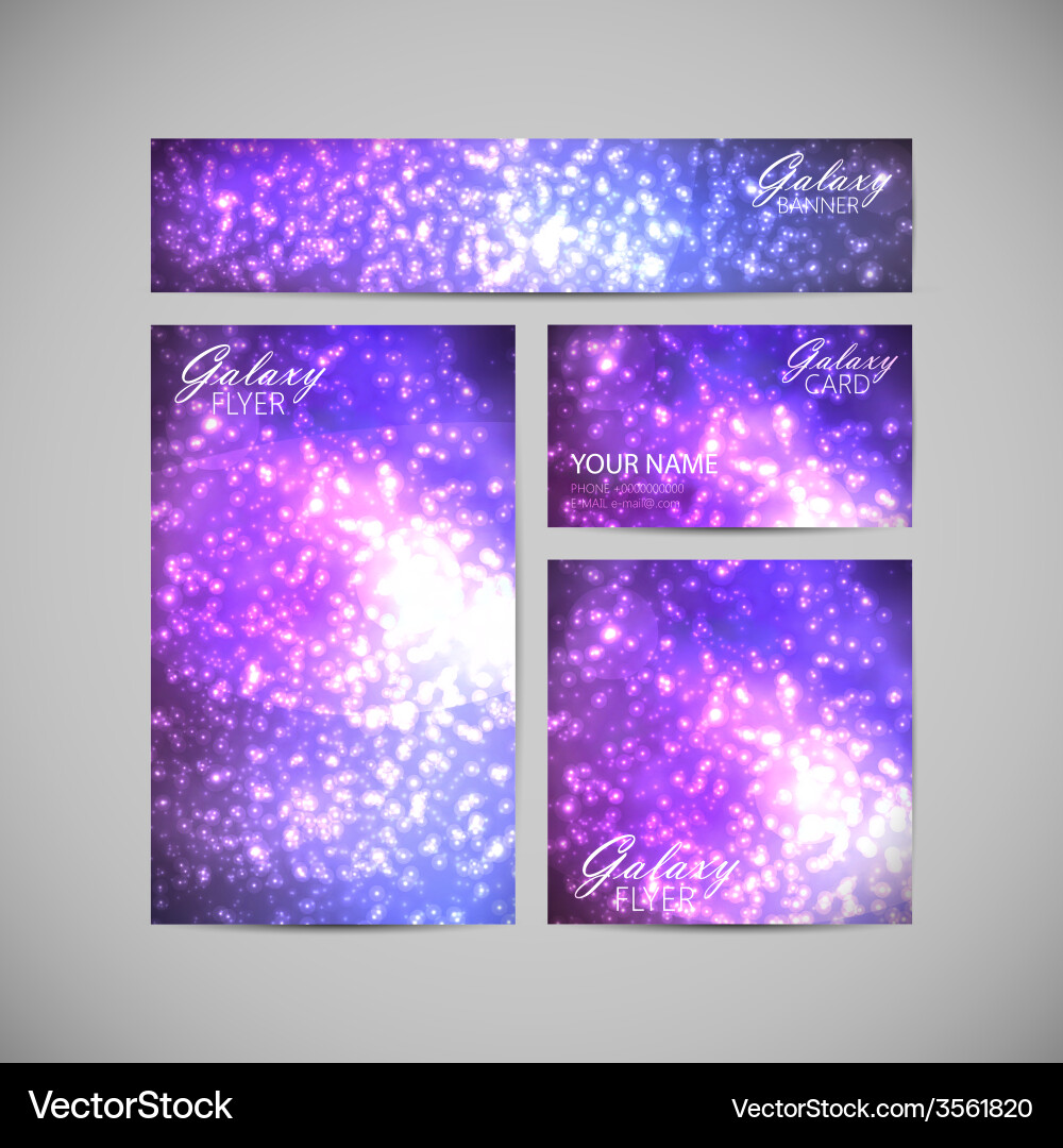 Galactic Corporate Identity Set Royalty Free Vector Image