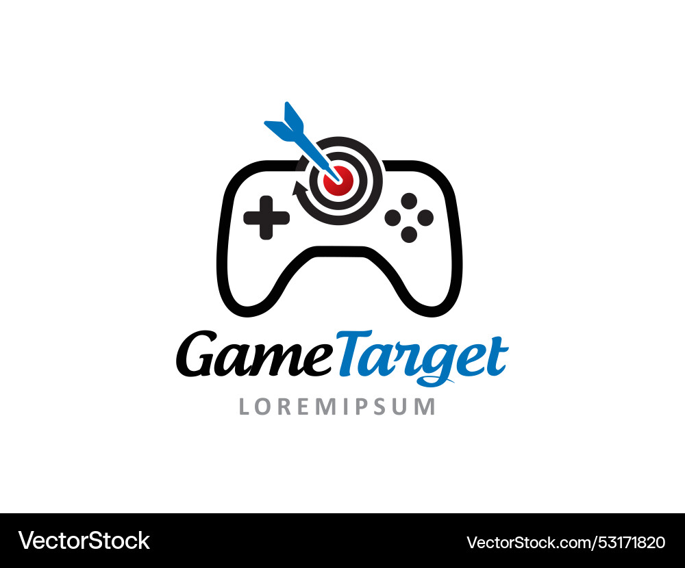Game target logo symbol or icon template Vector Image