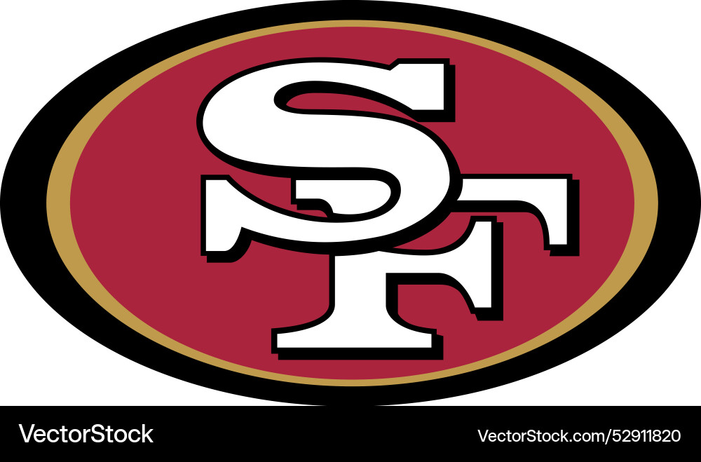 San Francisco 49ers Logo Royalty Free Vector Image