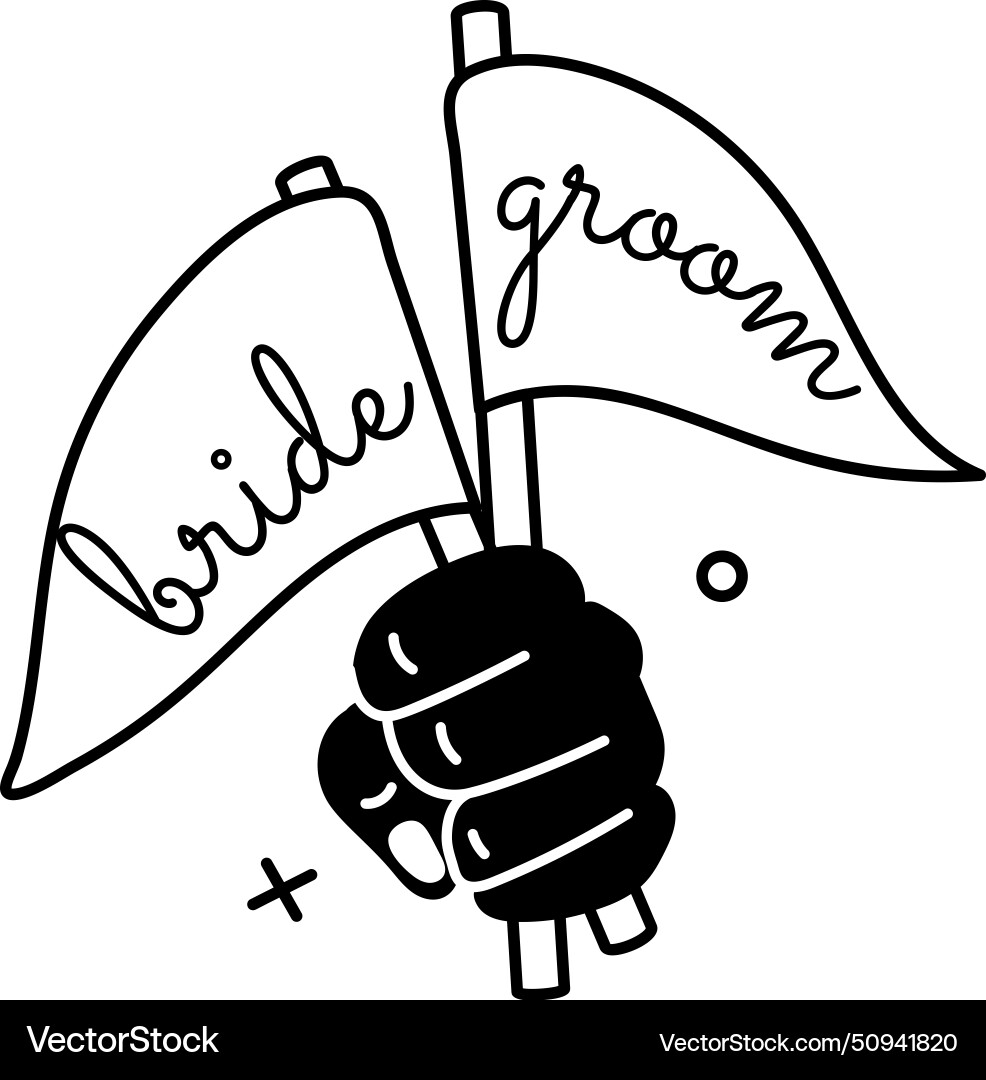 Wedding props Royalty Free Vector Image - VectorStock