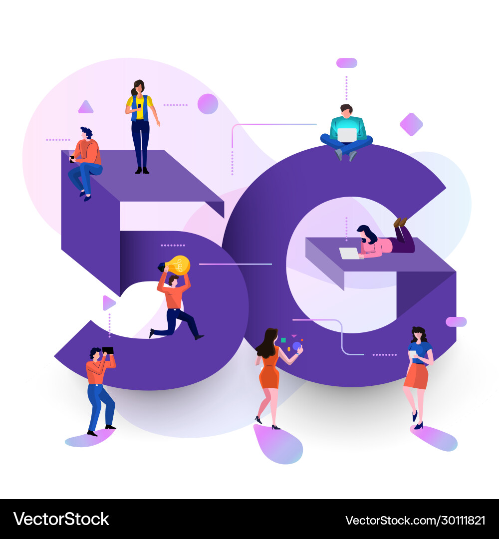 5g technology Royalty Free Vector Image - VectorStock