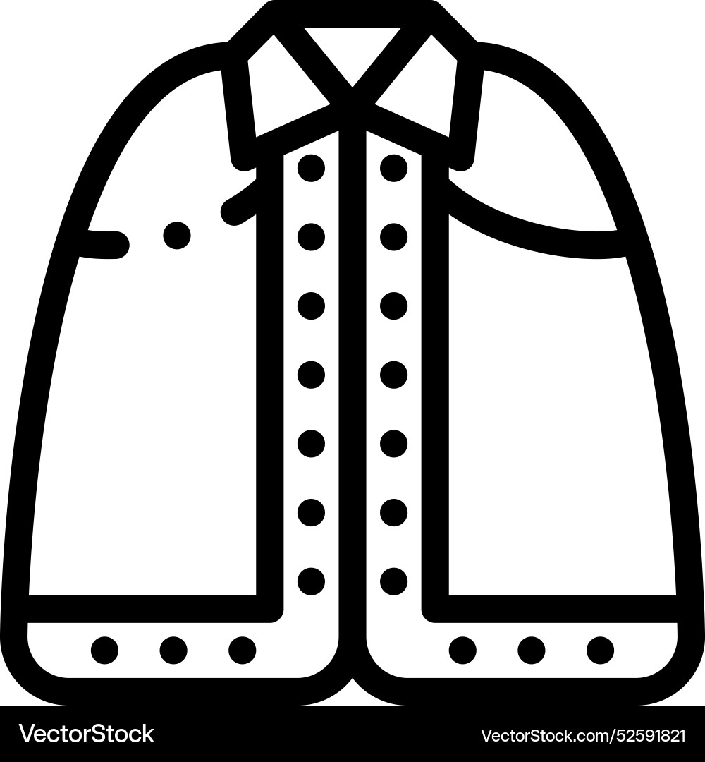 Cloak icon thin linear style design isolated Vector Image