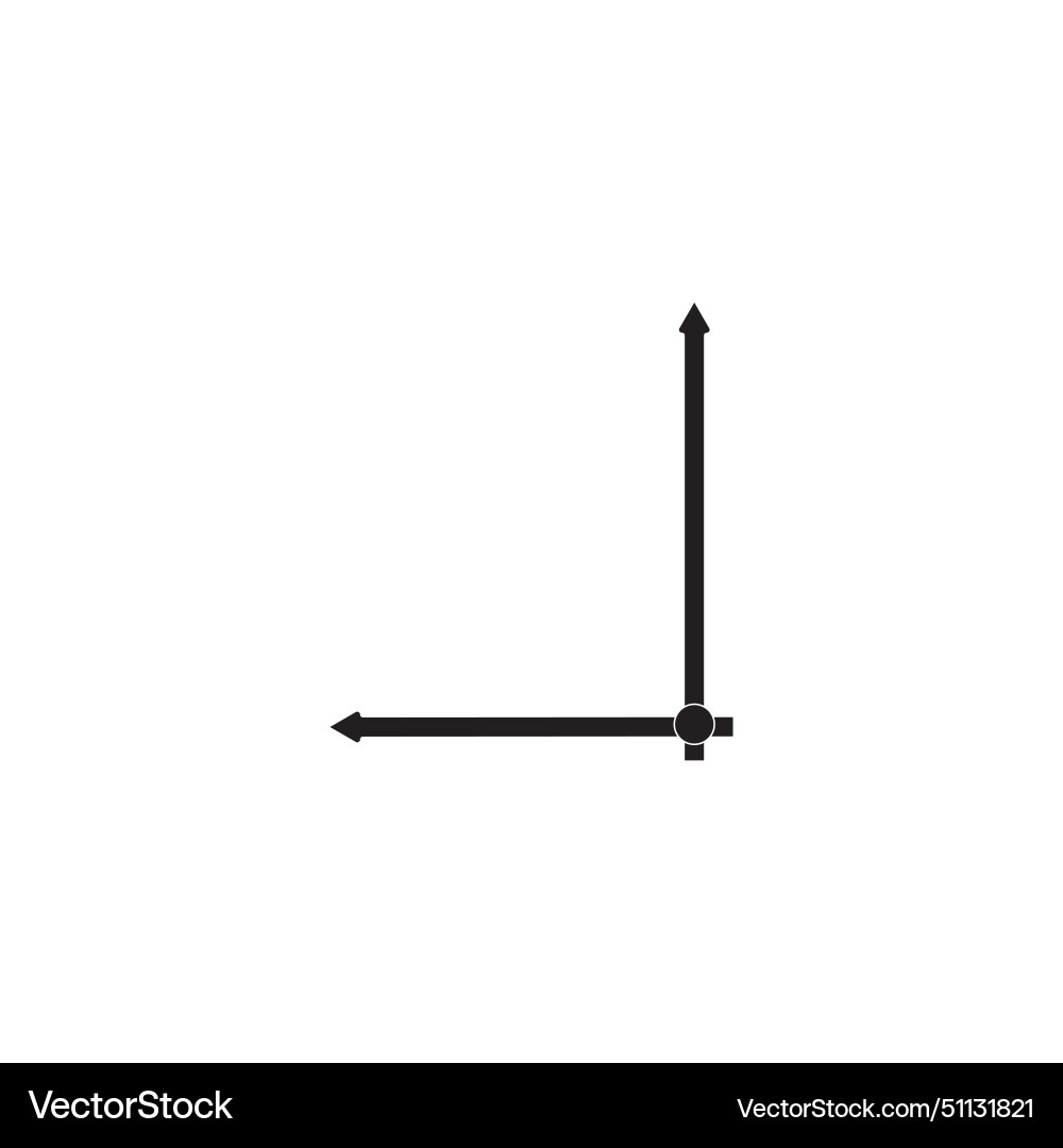 Clock hands icon logo Royalty Free Vector Image