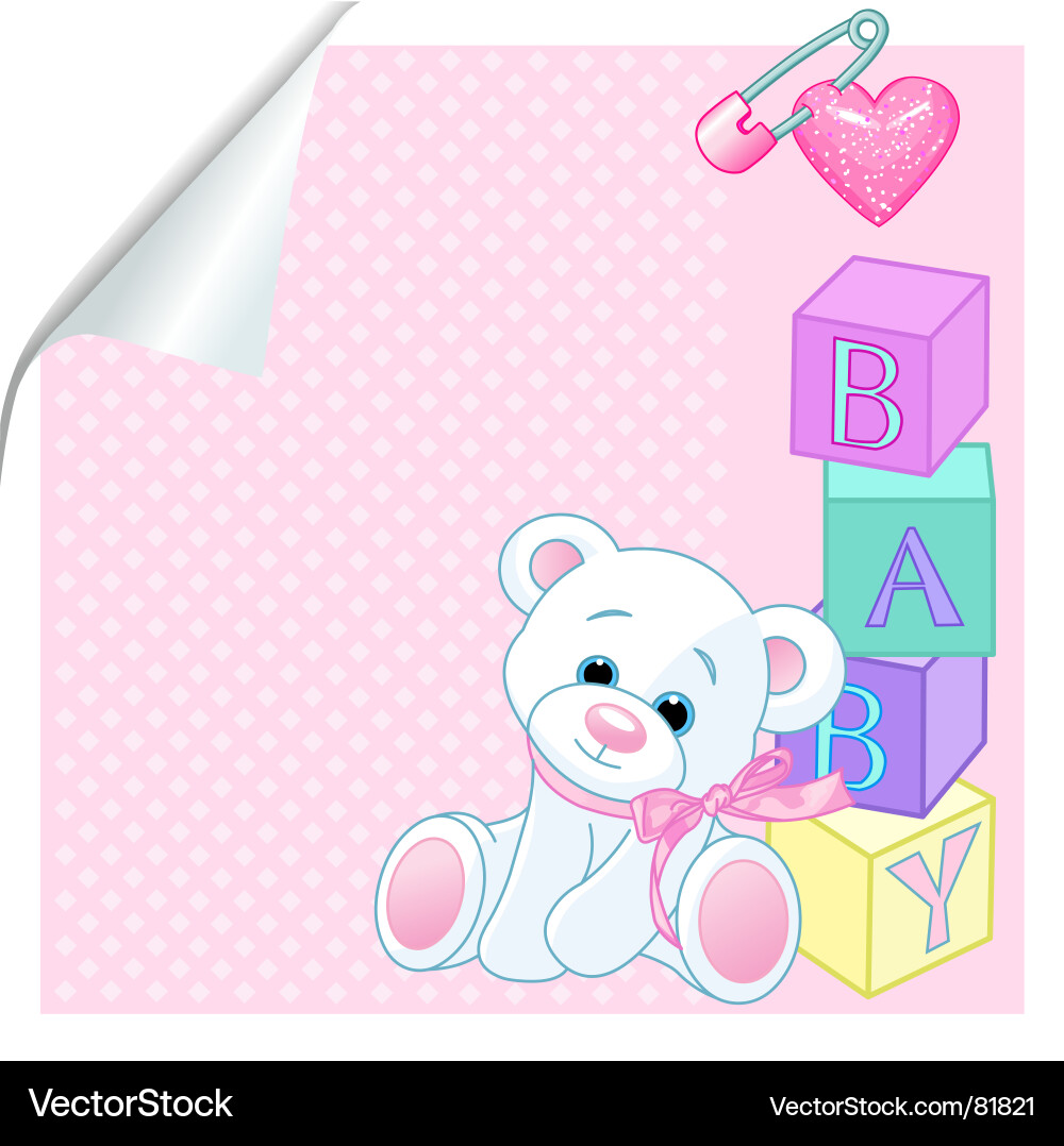 Cute Baby Background Royalty Free Vector Image