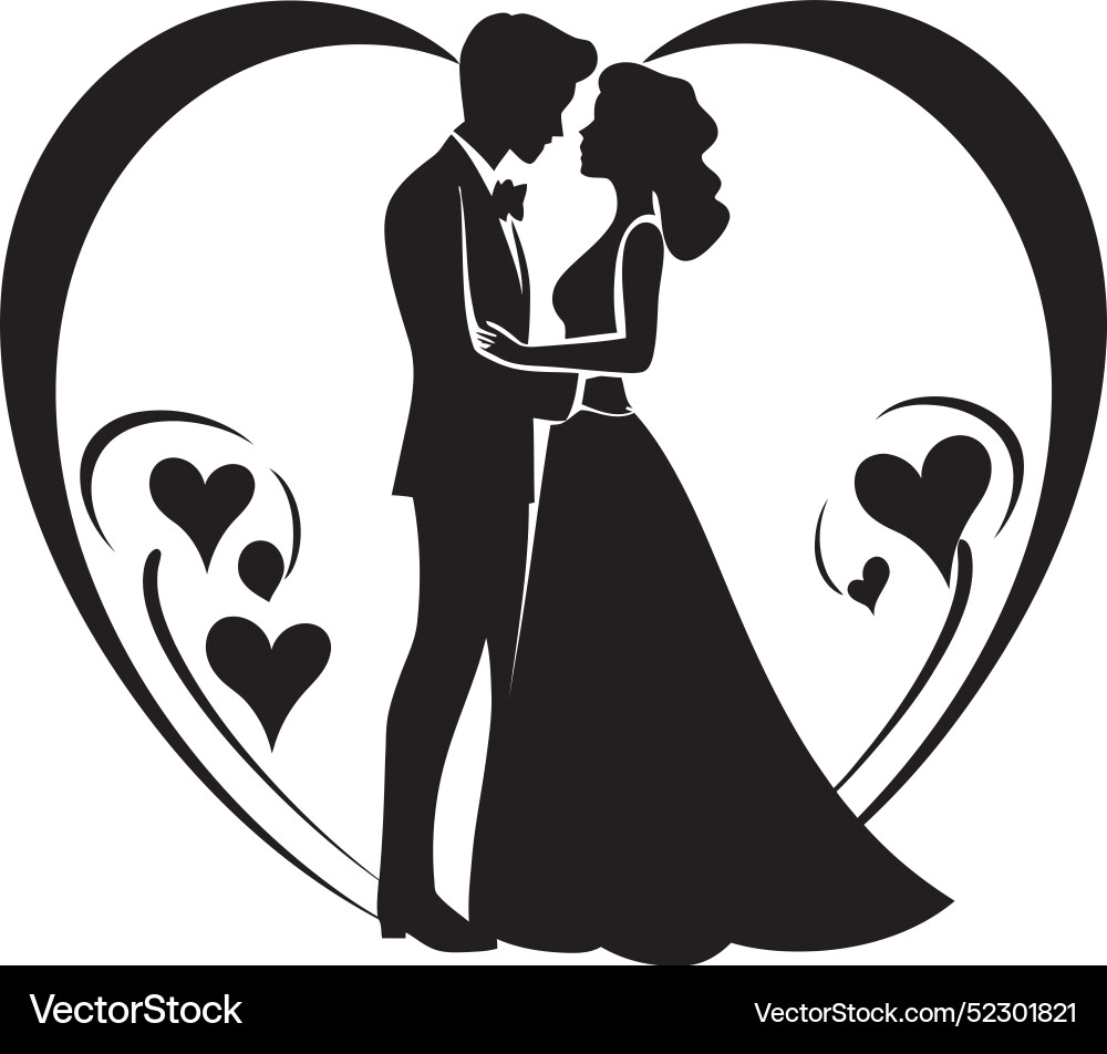 Inked commitment marriage chro Royalty Free Vector Image