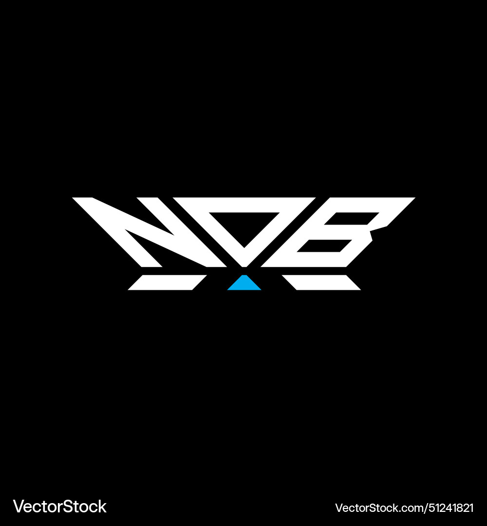 Nob letter logo design nob simple and modern logo Vector Image