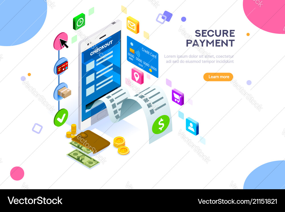 Payments protection Royalty Free Vector Image - VectorStock