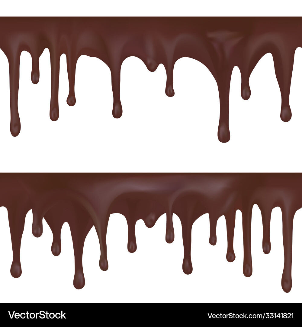 Melted Chocolate Border Chocolate Dripping Borders Clip Art Etsy
