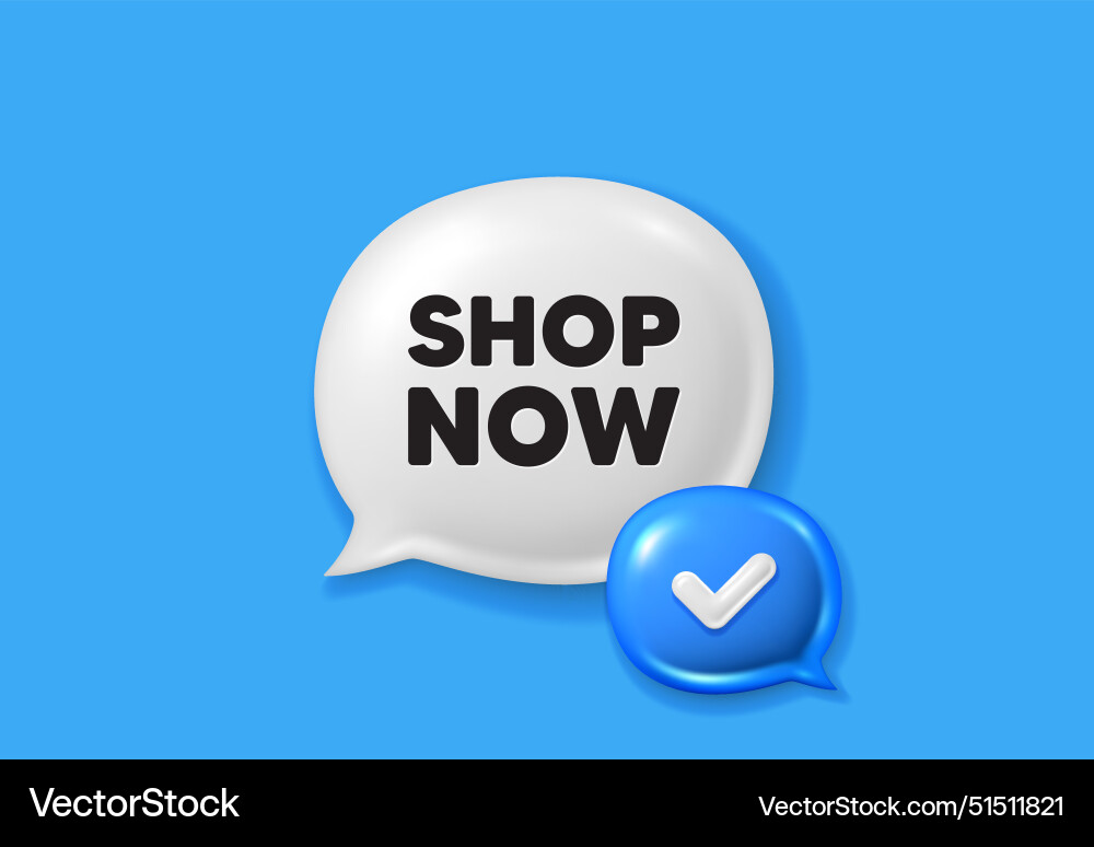 Shop now symbol special offer sign text box Vector Image
