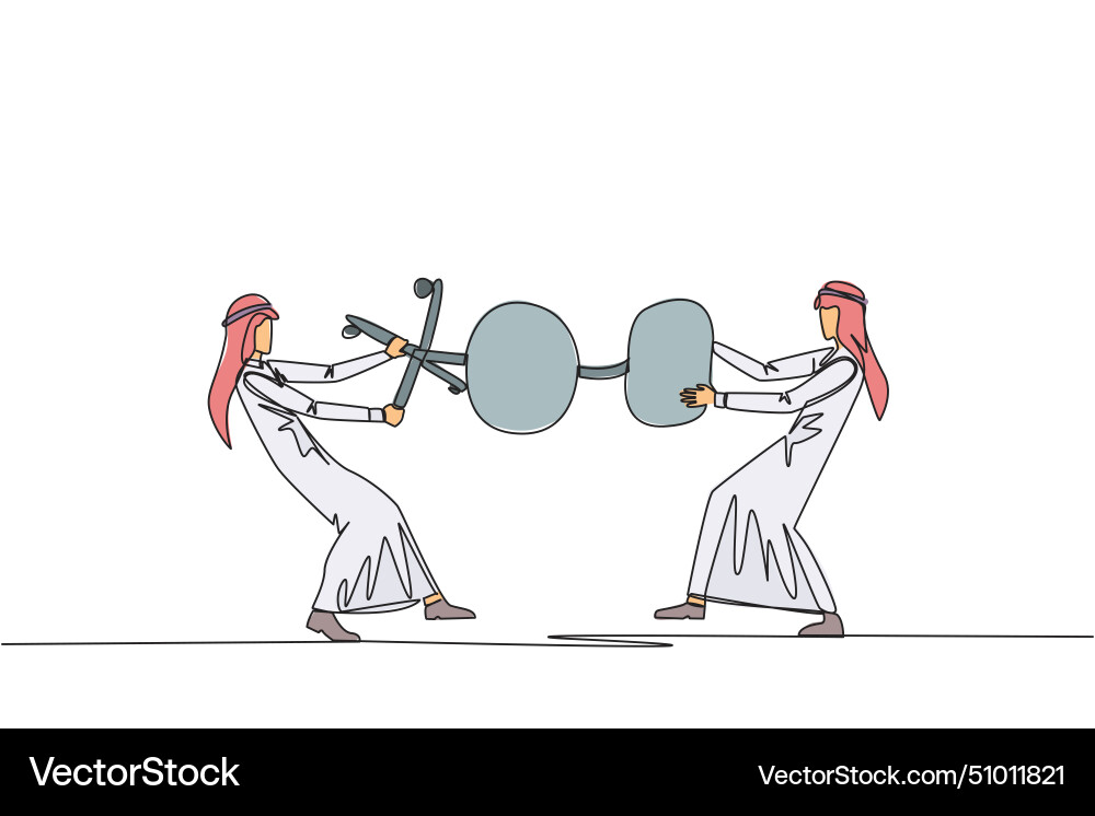 Single continuous line drawing two emotional Vector Image