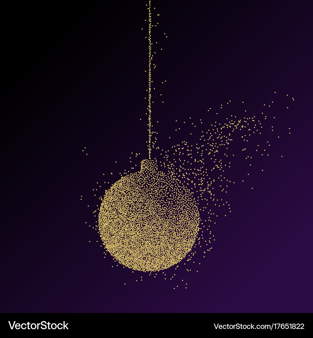 Abstract Christmas Particle Ball Royalty Free Vector Image