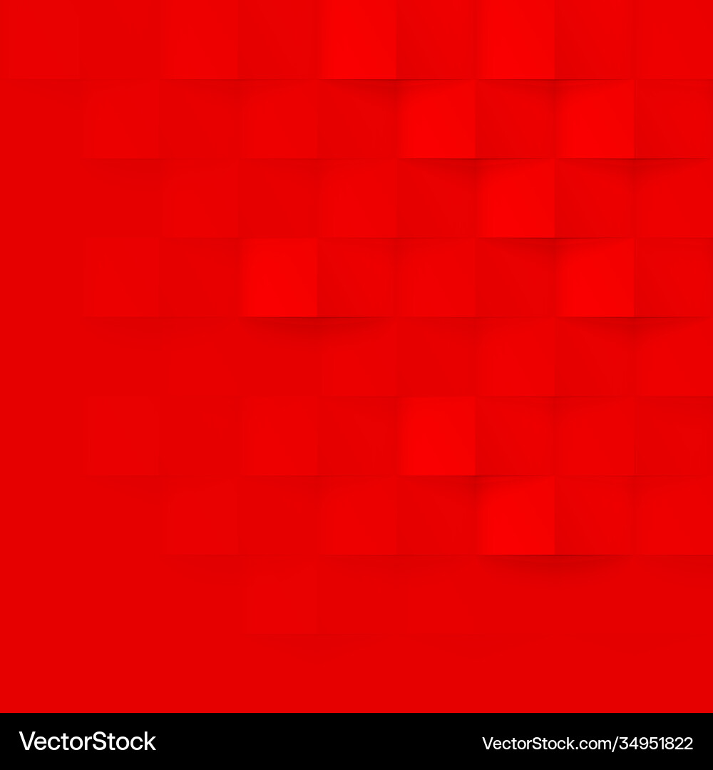 Abstract red 3d geometric pattern brick wall Vector Image