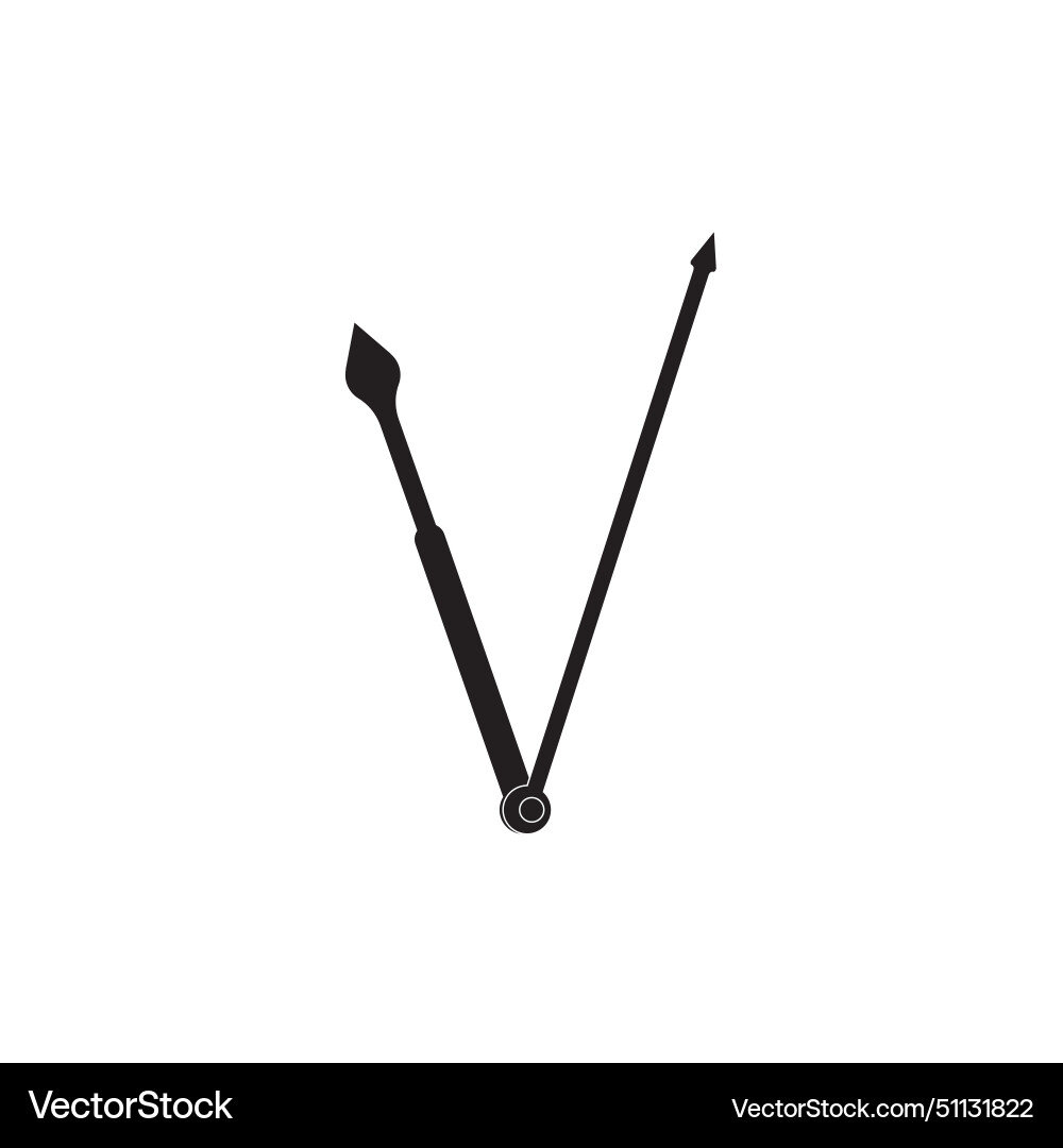 Clock hands icon logo Royalty Free Vector Image