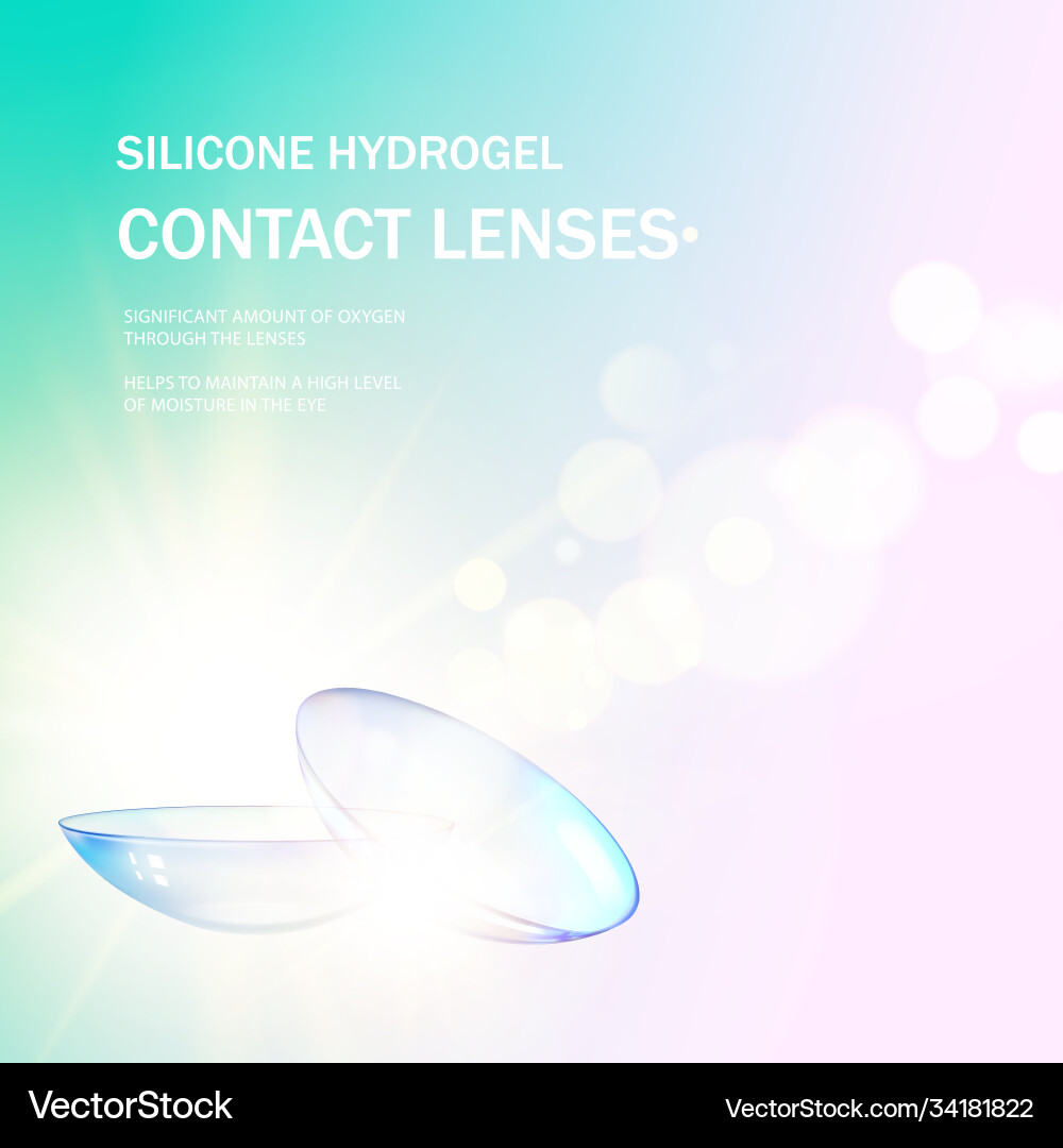 Design template box contact lens Royalty Free Vector Image