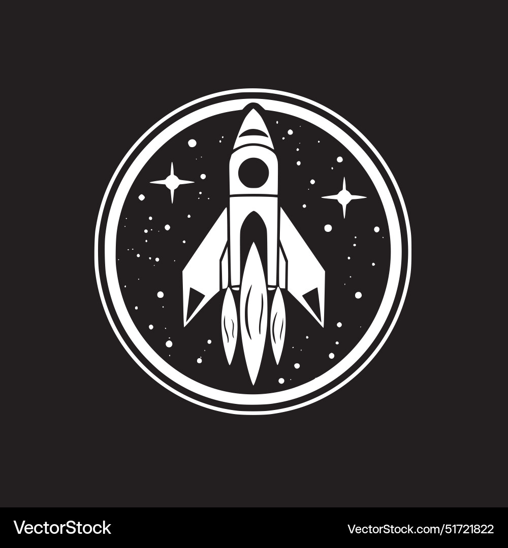 Space - black and white isolated icon Royalty Free Vector