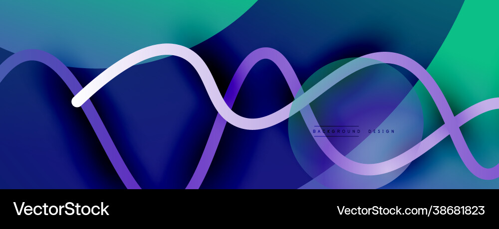 Abstract gradient background with wave line Vector Image