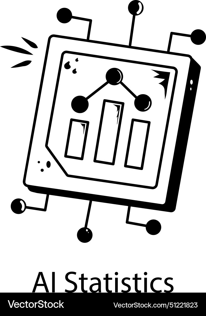 Ai statistics Royalty Free Vector Image - VectorStock