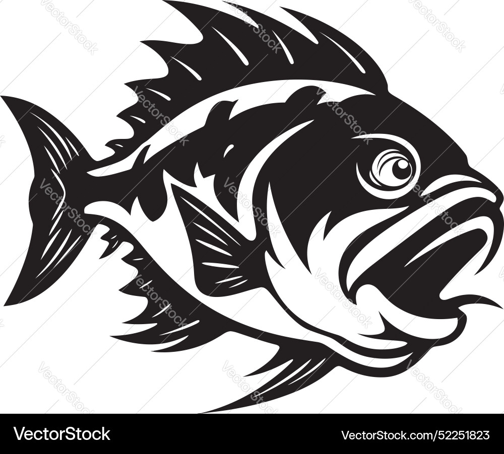Aquatic predator stylish black icon Royalty Free Vector