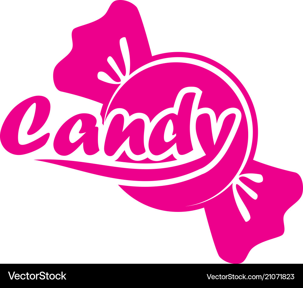 Candy logo design template Royalty Free Vector Image