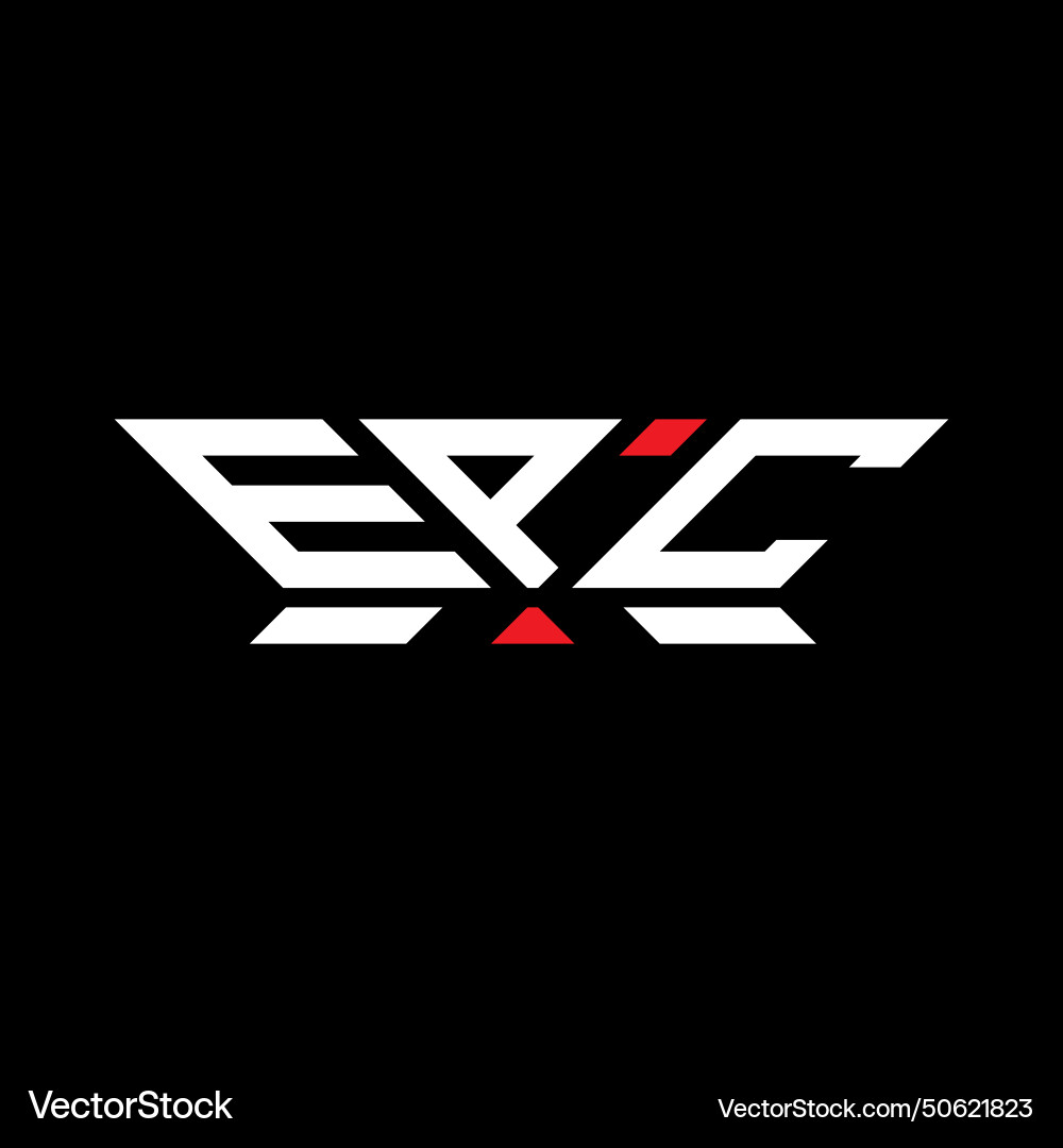 Epc letter logo design simple and modern Vector Image