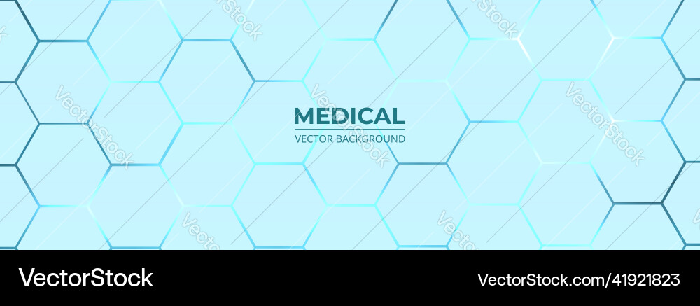 Light Blue Medical Hexagon Background Royalty Free Vector