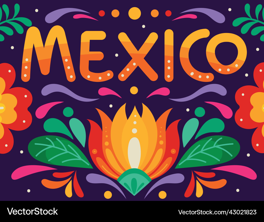 Mexican Lettering Fiesta Royalty Free Vector Image