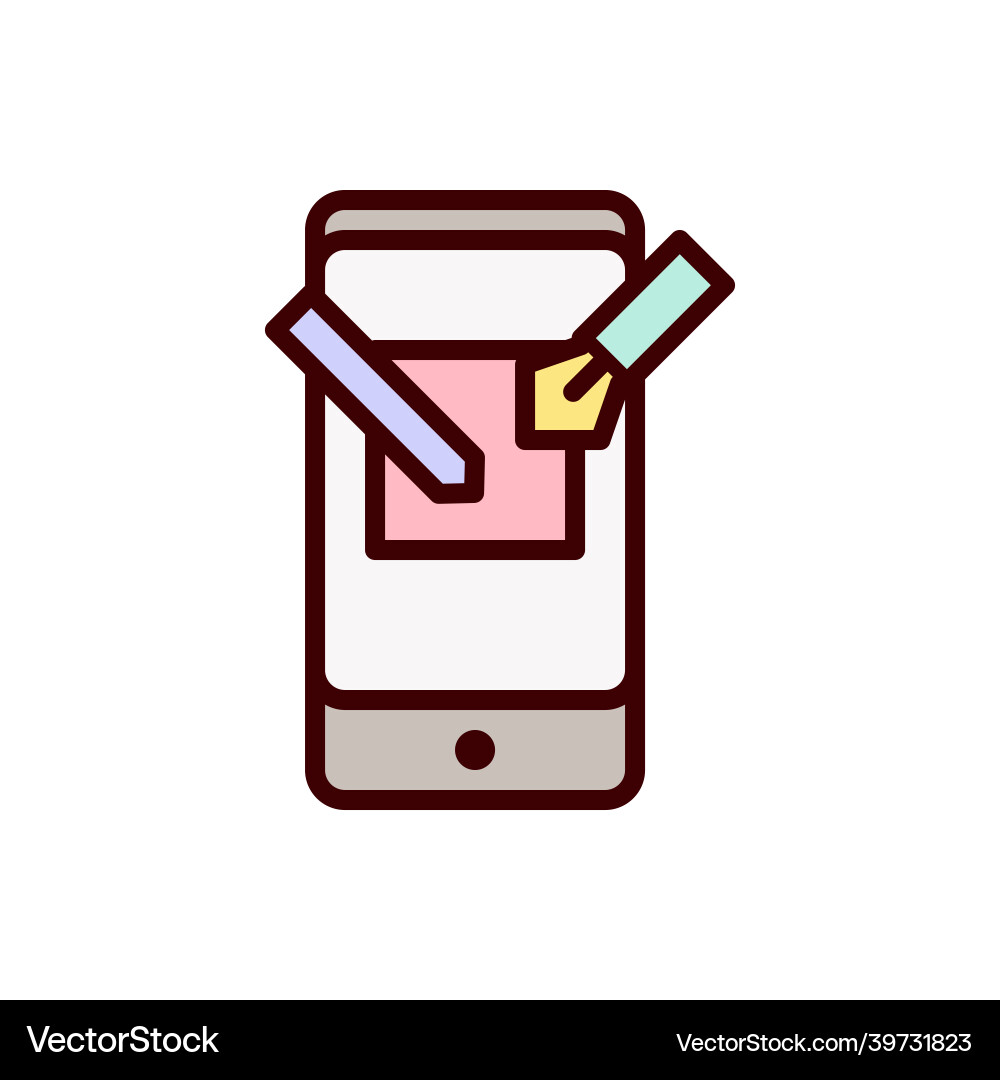 Mobile Anwendung Icon Lizenzfreies Vektorbild