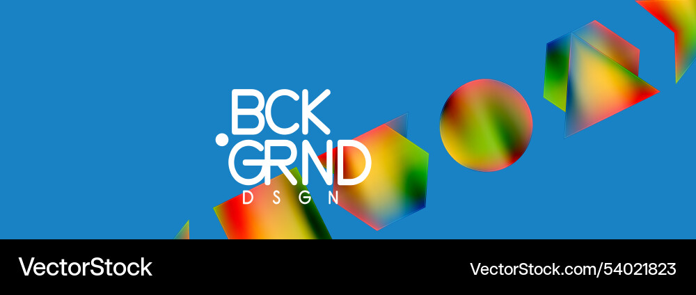 Neon color geometric shapes square triangle circle