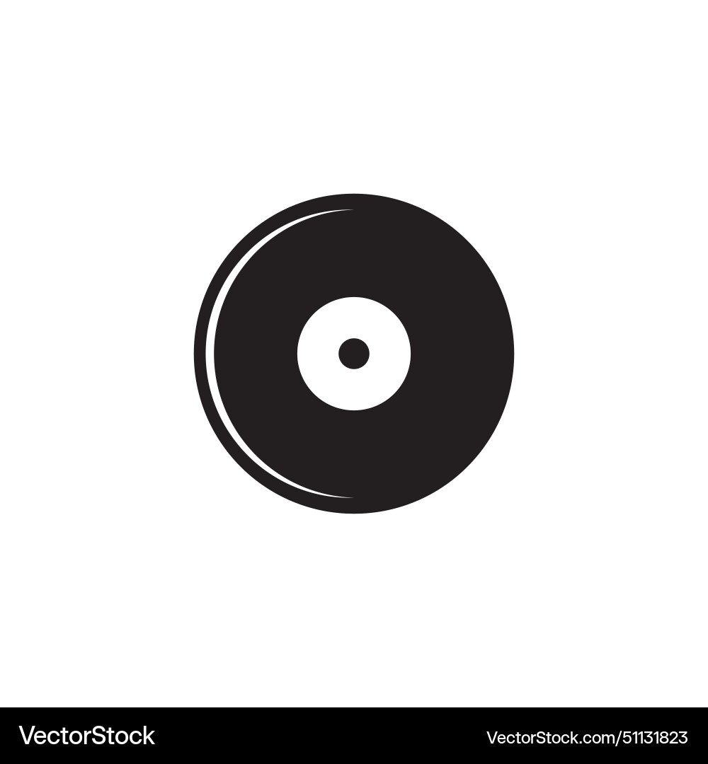 Vinyl music record logo Royalty Free Vector Image